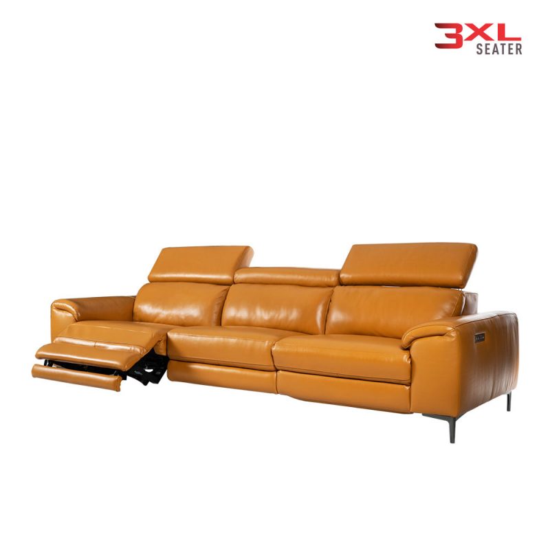 Muza Leather Power Recliner Sofa | ROZEL