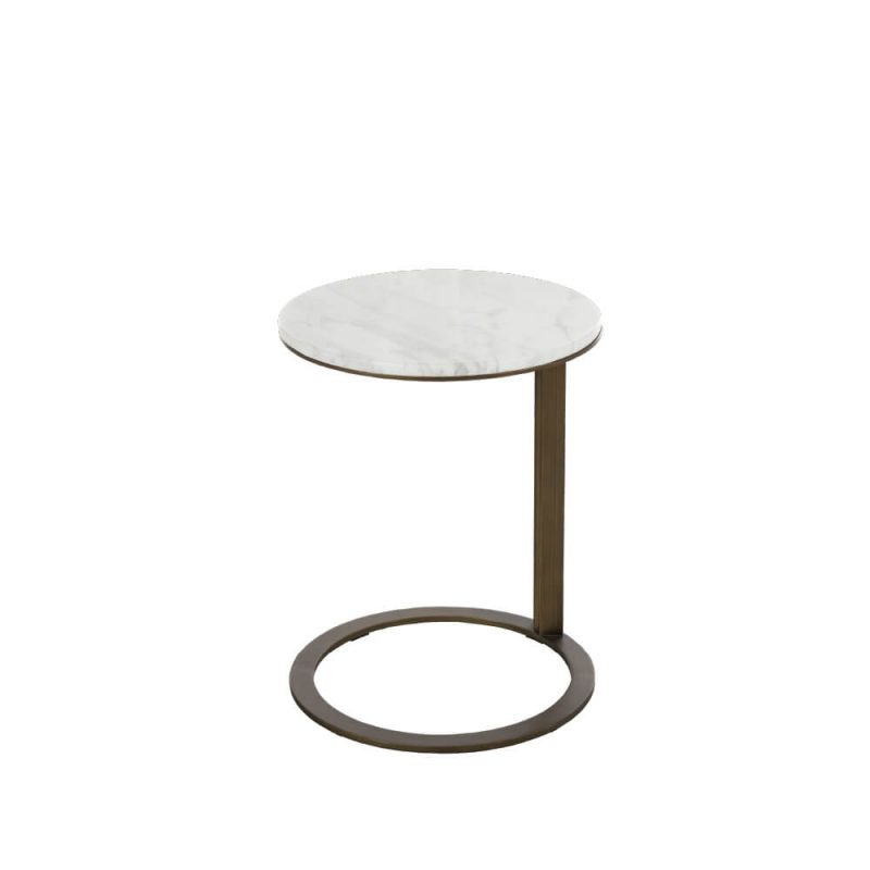 Marble Round Side Table | ROZEL