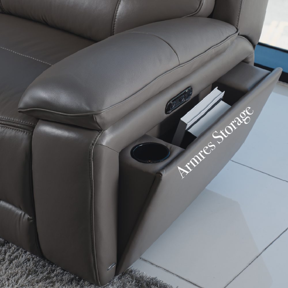 Full Leather Power Recliner | ROZEL